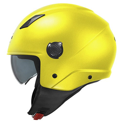 KAPPA KV58B Open-Face Motorcycle Helmet, Basic Metallic Yellow ...